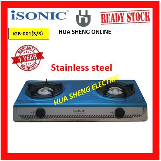 【READY STOCK】 ISONIC Stainless Steel Gas Stove Cooker IGB-001(S/S ...