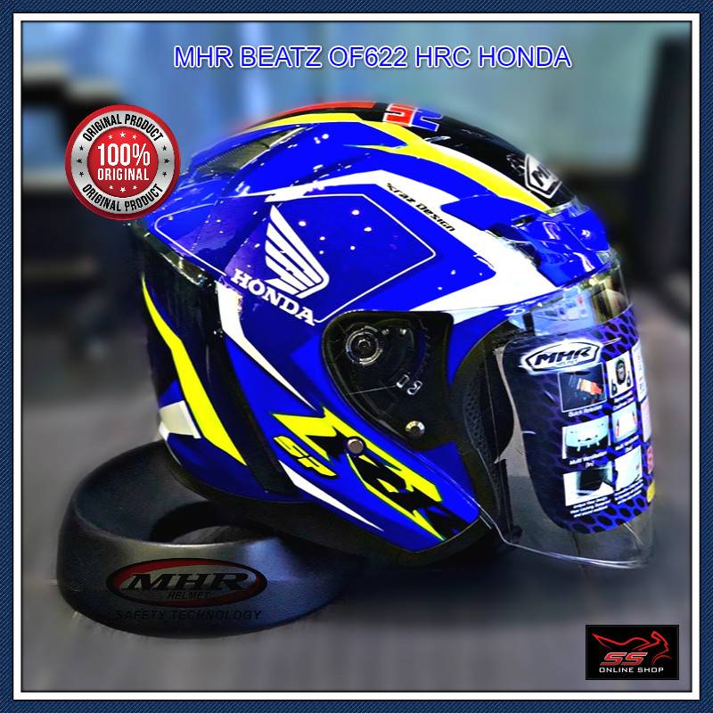 HELMET MHR BEATZ OF622-HRC HONDA BLUE 2020 Design | Shopee Malaysia