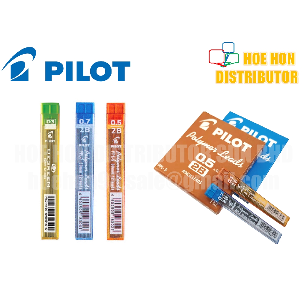 Pilot 2B Polymer Mechanical Pencil Leads Mata Pensil Begreen 0.3mm / 0 ...