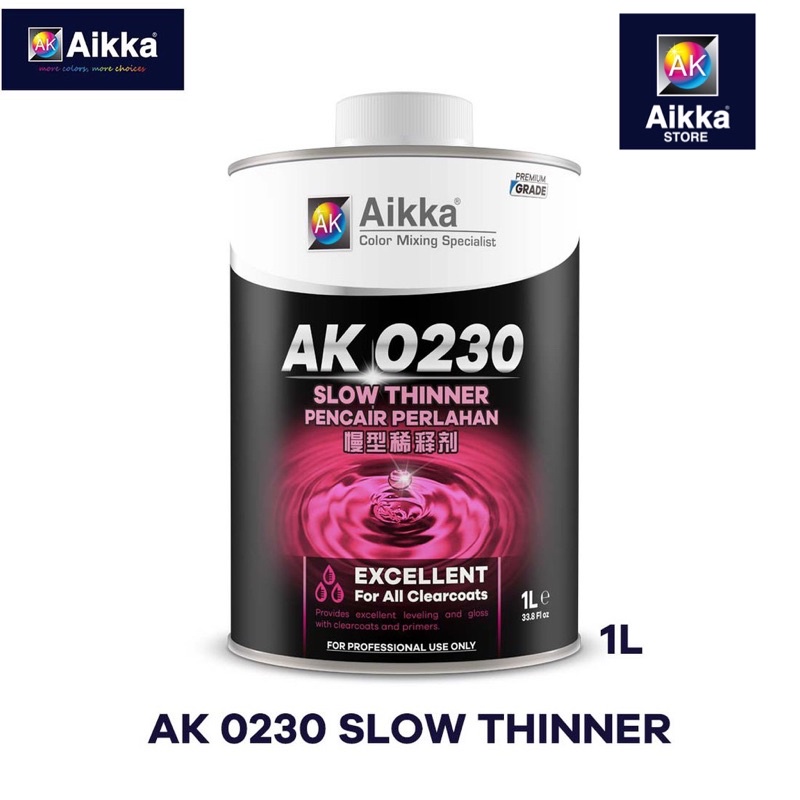 Aikka AK0230 2K Thinner 1Liter - Slow Thinner | Shopee Malaysia