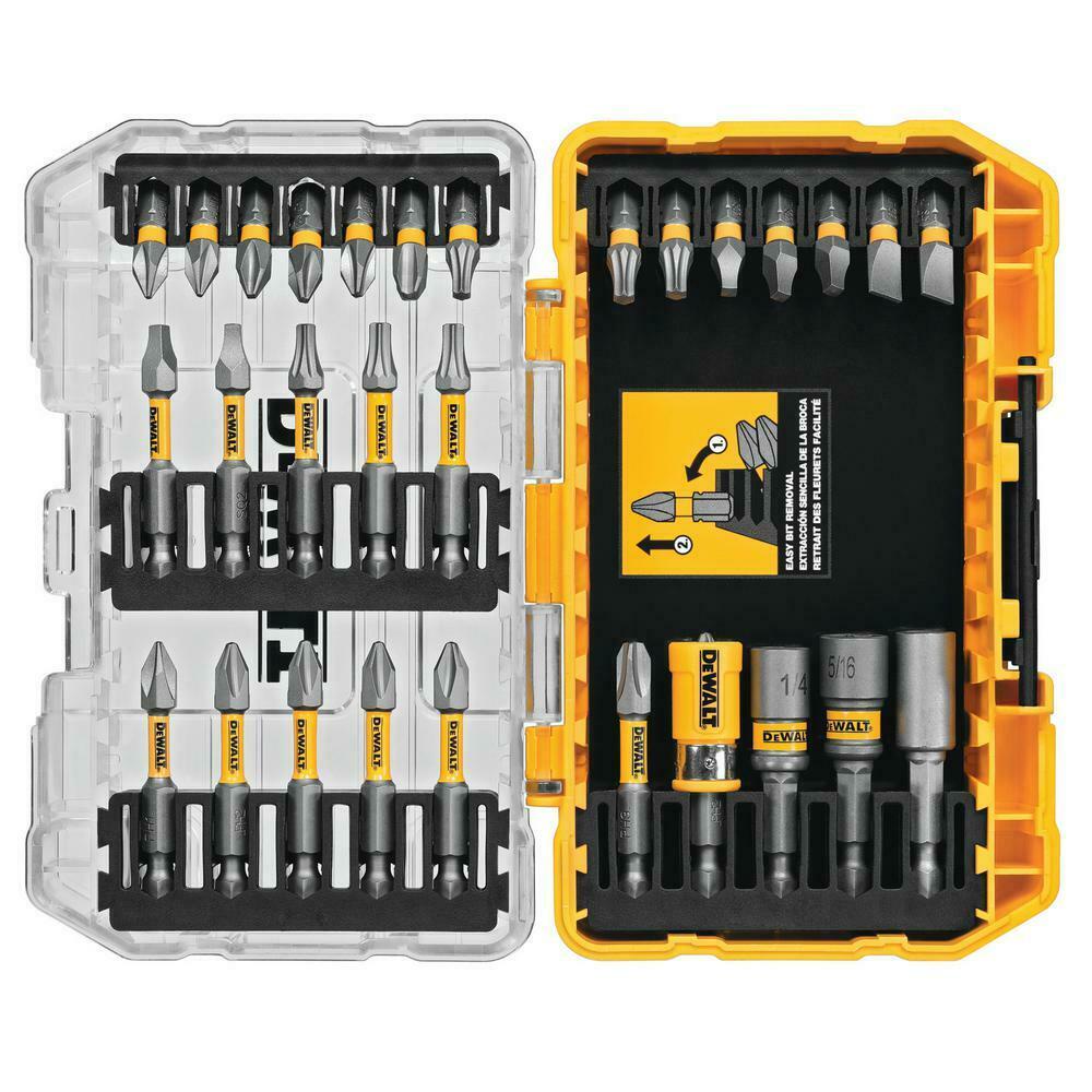 DeWALT MAXFIT 30-pc. Screwdriving Bit Set Magnetic Screw Lock Sleeve ...