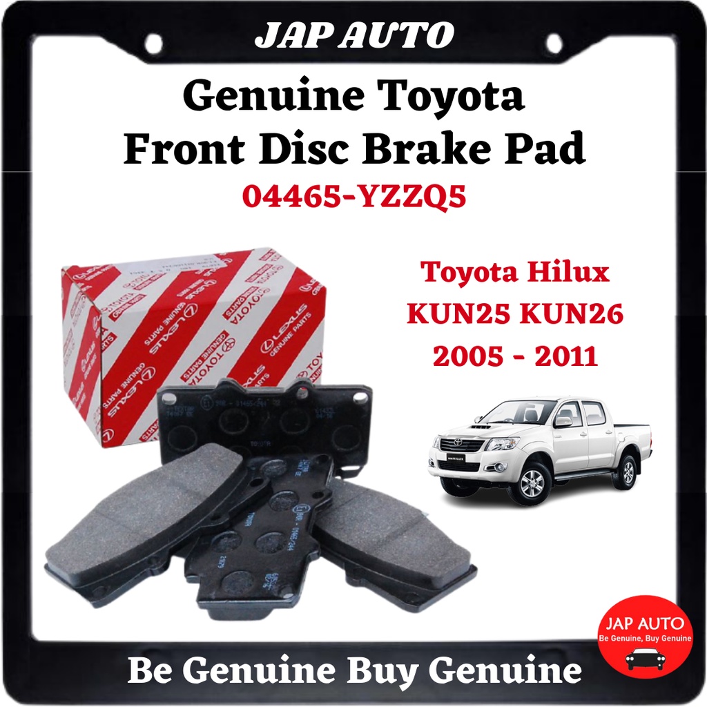Toyota Hilux KUN25 KUN26 2005 - 2011 Original Genuine Toyota Front Disc Brake Pad Pads Hadapan ...