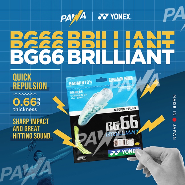Yonex BG 66 BG 66 BG66 Brilliant Badminton String (100% Original ...
