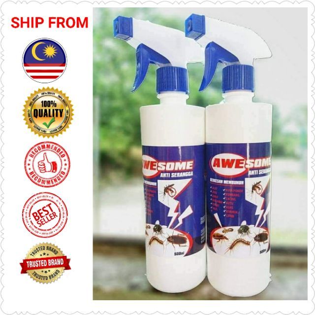 AWESOME SPRAY ANTI SERANGGA VIRAL ( PATI KENA BANCUH DENGAN AIR ...