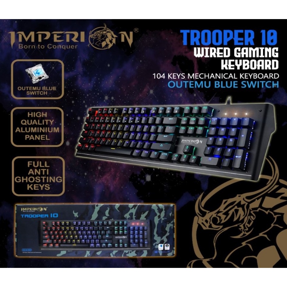 Imperion Trooper 10 Mechanical Gaming Keyboard | Shopee Malaysia