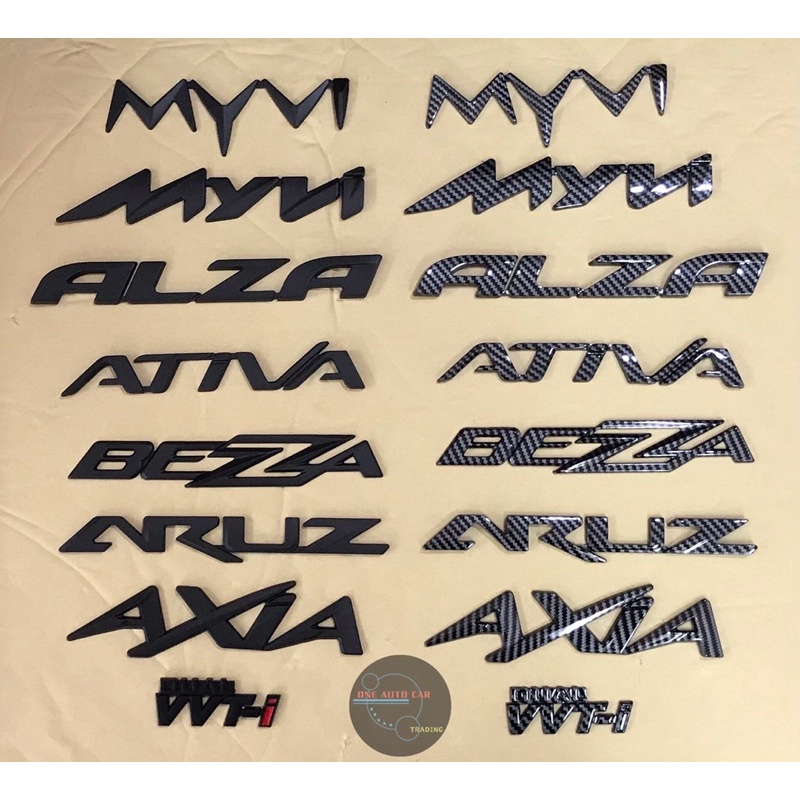 Perodua Car Logo Font Emblem (Carbon / Matt Black) Myvi Alza ATIVA ...