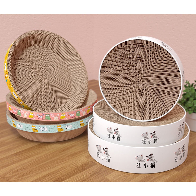 Scratching Board Bowl-Shaped Cat Litter Claw Sharpener Corrugated ...