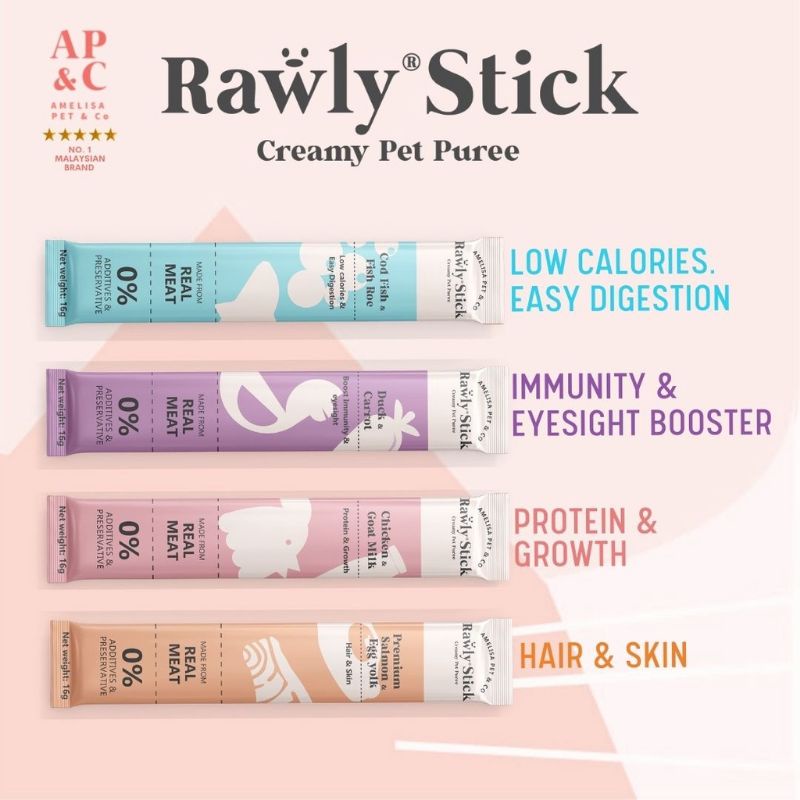 Amelisa Pet & Co. Rawly Stick Pet Puree (25 stick/Box) | Shopee Malaysia