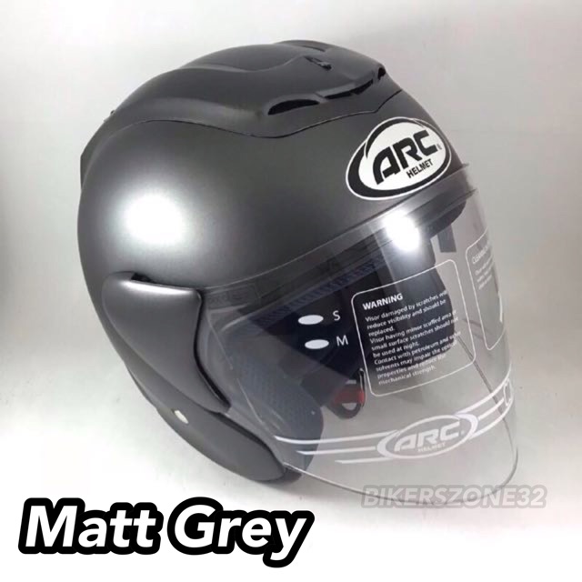 ARC RITZ PLAIN MATT HELMET (MATT GREY)L standard | Shopee Malaysia