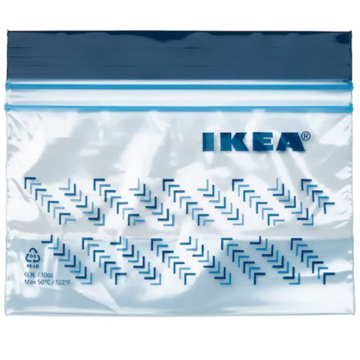 IKEA ISTAD Resealable Plastic Bag, 1 Box, Blue (10oz/25pcs) | Shopee ...