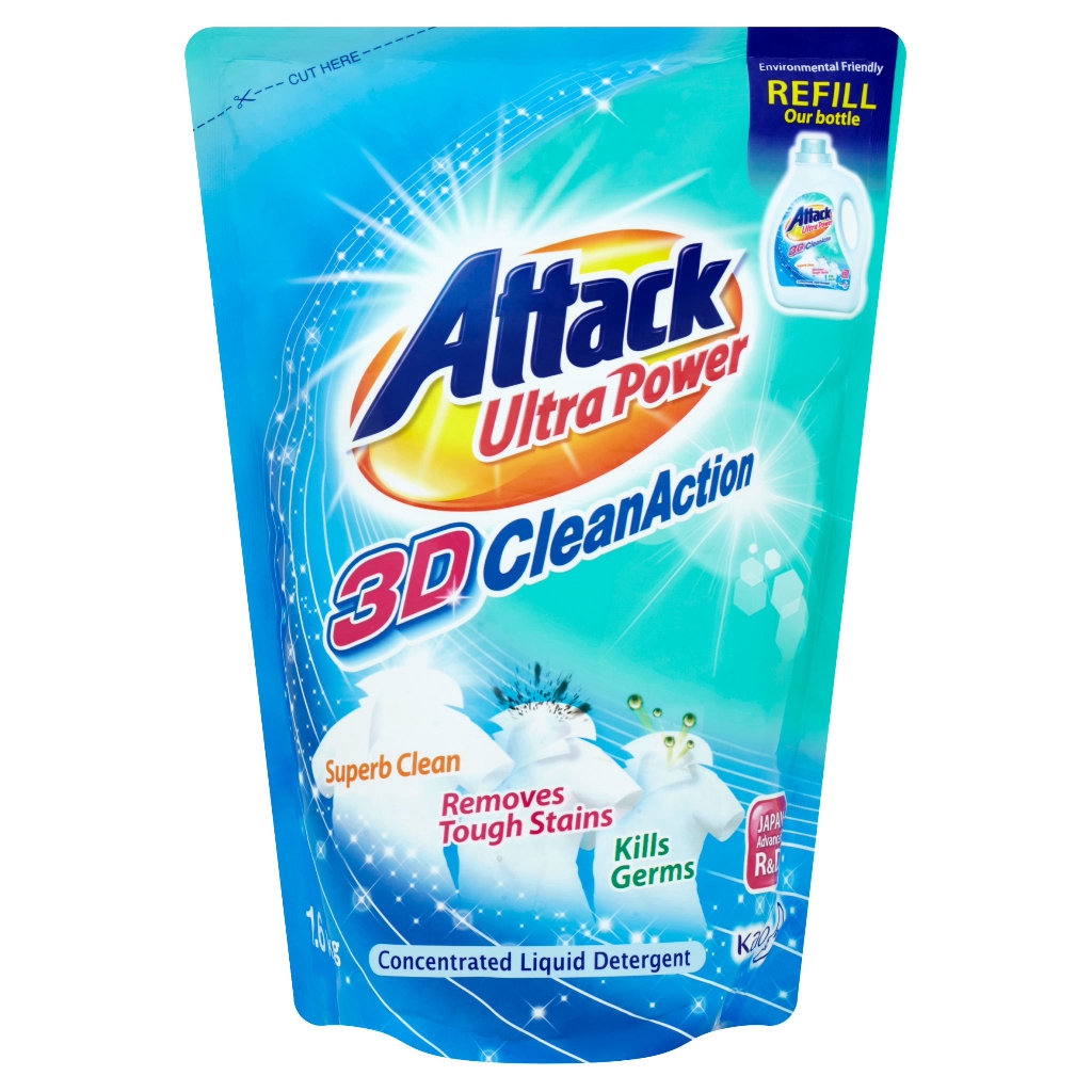 Attack Liquid Detergent Ultra Power Refill (1.6kg)