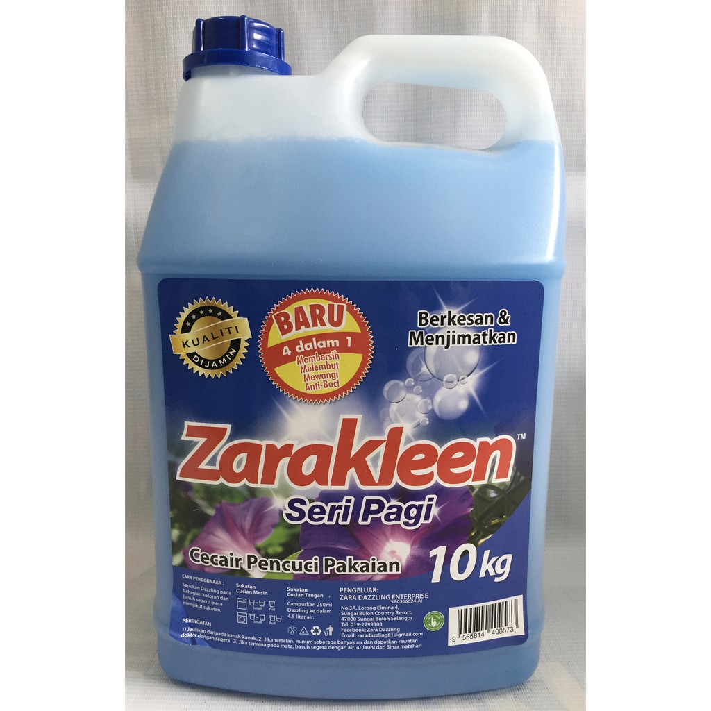 ZARAKLEEN CECAIR PENCUCI PAKAIAN 10KG | Shopee Malaysia