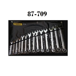 STANLEY SLIMLINE 14PCS CR-V COMBINATION SPANNER WRENCH SET SOCKET NUT DRIVER 87036 87039 87709 ...