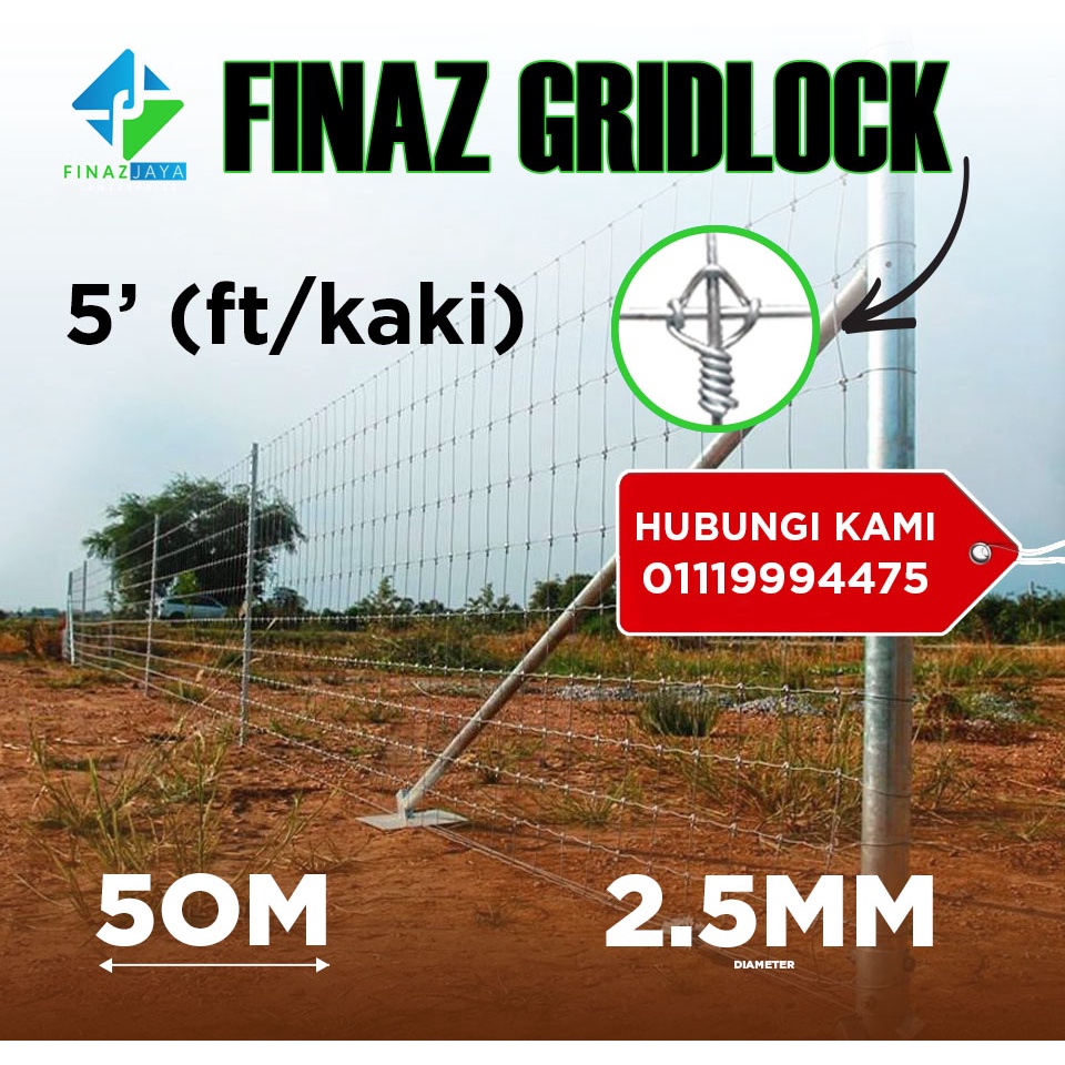 Pagar Cyclone ikatan gridlock (fixed knot ) - 5 kaki pagar 100% anti ...