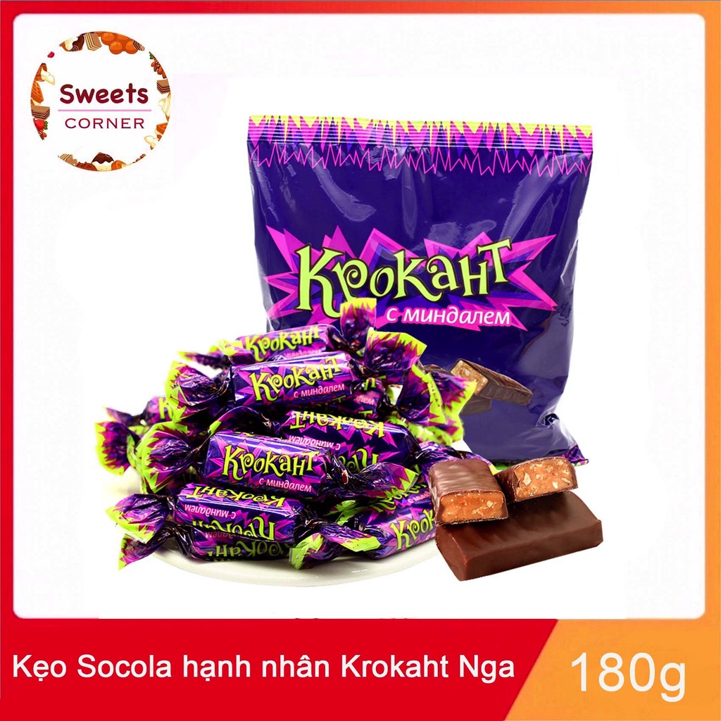 Russian Krokaht Almond Chocolate Candy Purple Pack 180g, 500g | Shopee ...