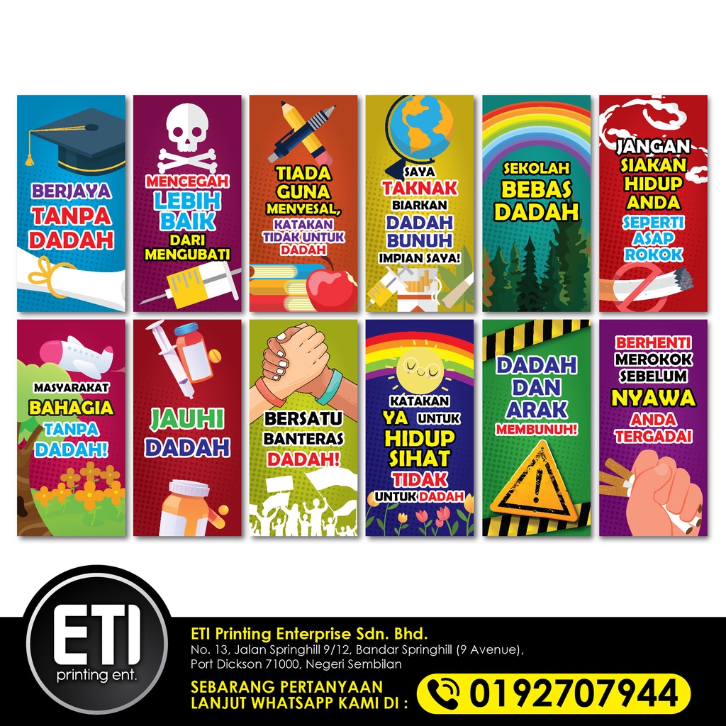 Set Kata PPDa Banner Keceriaan Sekolah Dadah Kecil | Shopee Malaysia