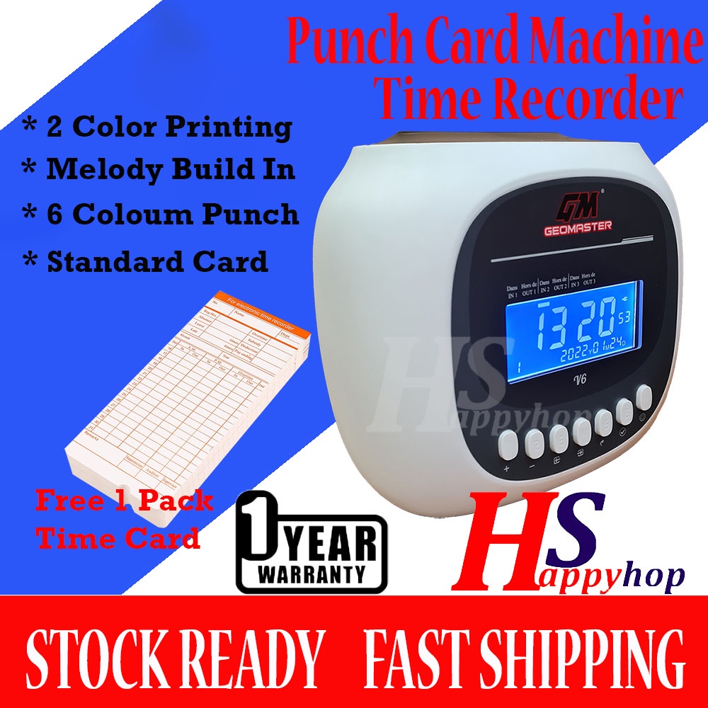 20.Time Recorder Digital Punch Card Machine | Shopee Malaysia