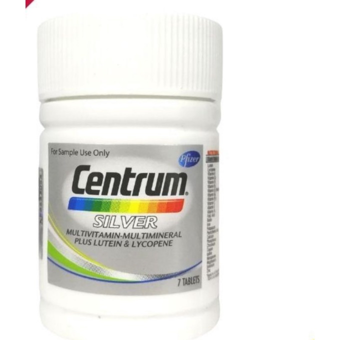 Pfizer Centrum Silver 7 Tablets Multivitamin Multimineral Plus Lutien ...