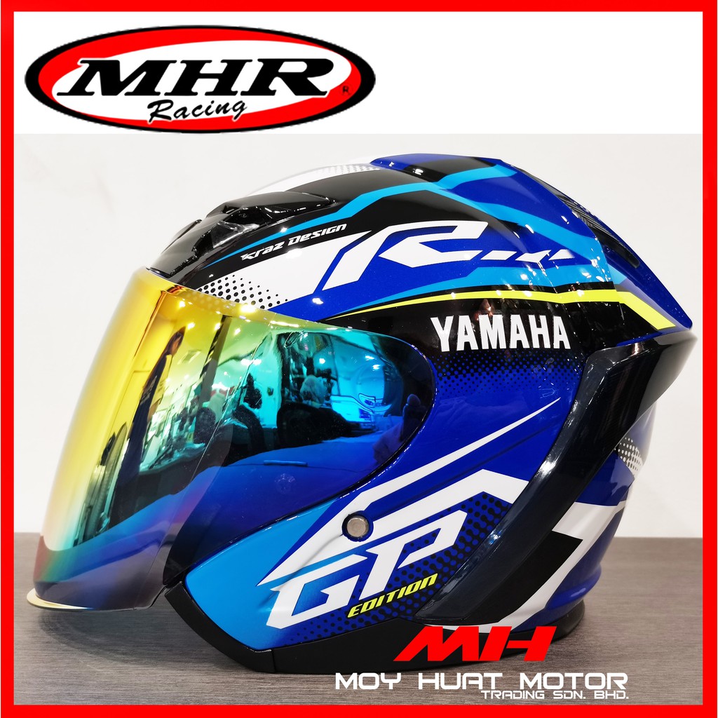 MHR HELMET YAMAHA GP EDITION BLUE / HELMET SIRIM / ORIGINAL MHR / ROSSI ...