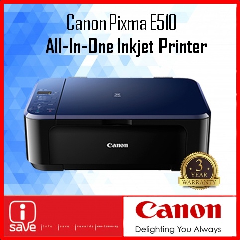 CANON PIXMA E510 All IN ONE INKJECT PRINTER - Print,Scan,Copy | Shopee ...