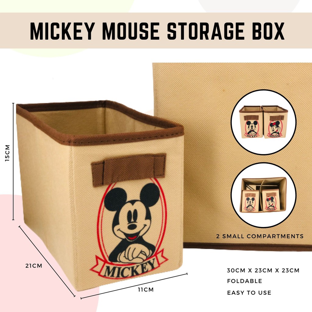 Mickey Mouse storage box foldable box | Shopee Malaysia