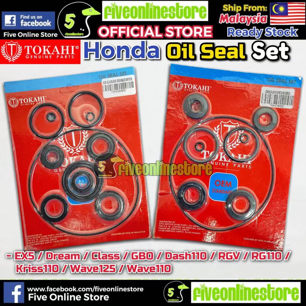 TOKAHI Oil Seal Set Honda EX5 Dream Class Starter GBO Wave Dash 110 125 ...