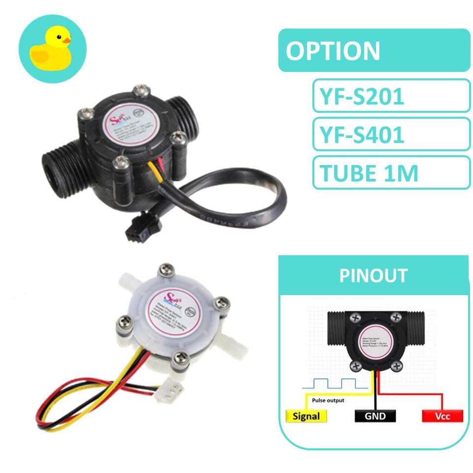 YF-S201 / YF-S401 Water Flow Speed Sensor | Shopee Malaysia