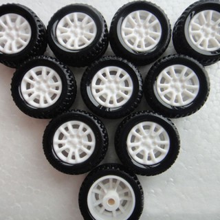 20pcs Mini Car Wheels 20mm*8mm Small Rubber Tires with 1.9mm Shaft Hole ...