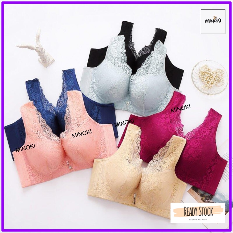 [MINOKI] NEW Arrival KOREAN STYLE WIRED BRA SPORT VEST PLUS SIZE 6 HOOK ...