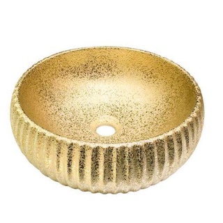 Gold Series Countertop Ceramic Basin/ Sinki Seramik Warna Emas/Gold ...