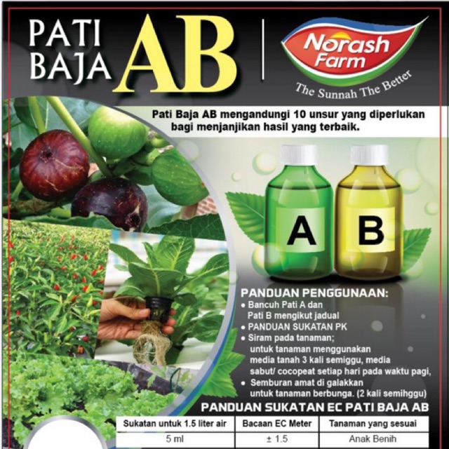 Set Baja AB 2Kg / 20L Fertigasi Hydroponic / Nutrient Fertilizer ...