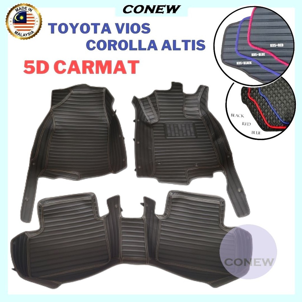 Toyota Vios/ Corolla Altis Luxury PU Leather Carpet Carmat Car Floor ...