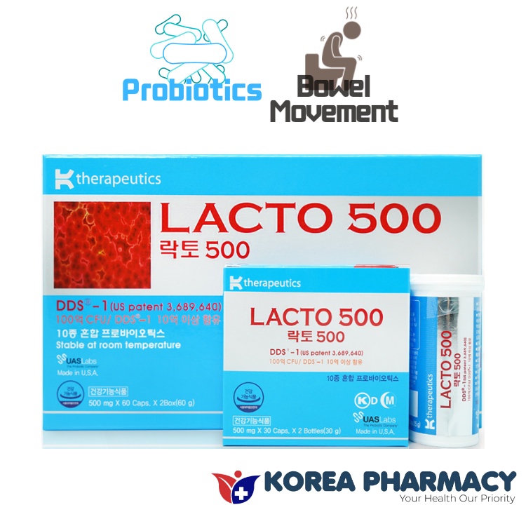 K THERAPEUTICS Lacto500 Activ-Vial for Probiotics 120C for intestinal ...
