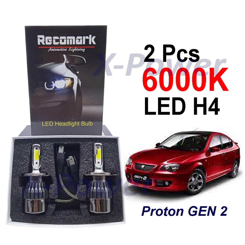 Proton GEN2 H4 Car LED Headlamp LED Headlight Bulb 2Pcs 4300K 6000K ...