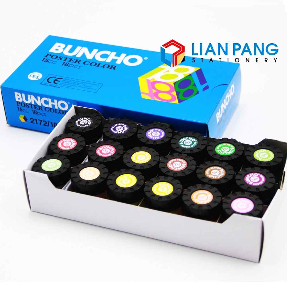 Buncho Poster Colour 15cc with 18 Colours | Shopee Malaysia