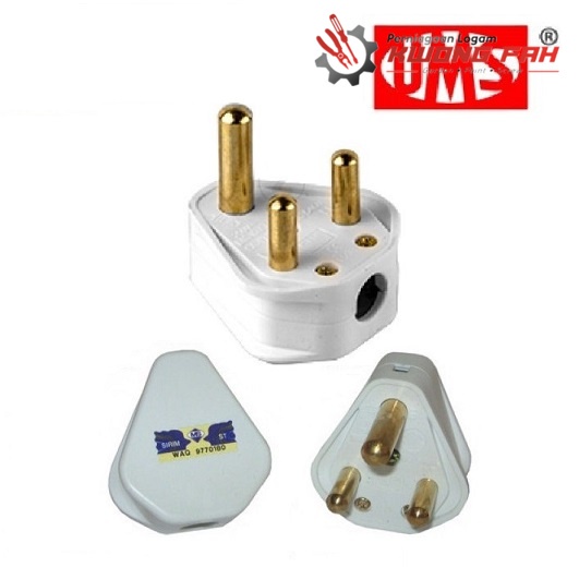 UMS 15A 3 Pin Plug Top Bakelite / Round Pin Plug Top (SIRIM APPROVED ...