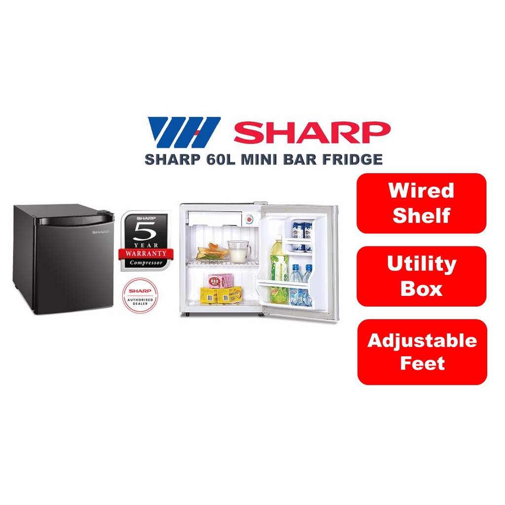 Sharp Mini Bar Fridge 60L | Shopee Malaysia