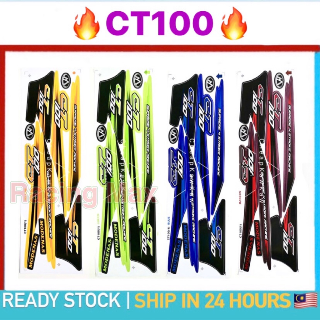 Stiker sticker body stripe cover set (1) modenas ct100 ct 100 CT100 ...