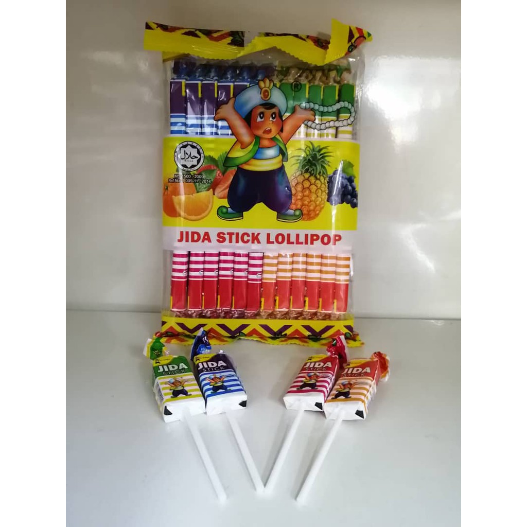 ALIBABA JIDA FRUITS STICK LOLLIPOP 24STICKS ( BEG ) | Shopee Malaysia