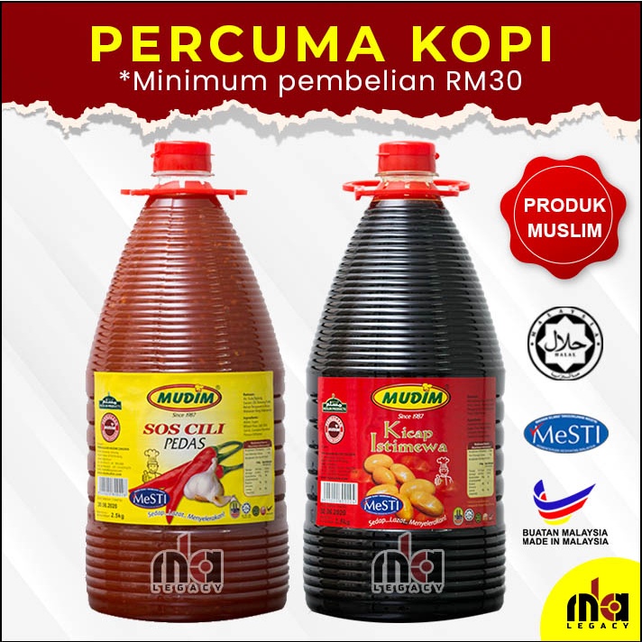 Kicap Istimewa / Sos Cili MUDIM 2.5kg - Ori Kedah | Shopee Malaysia