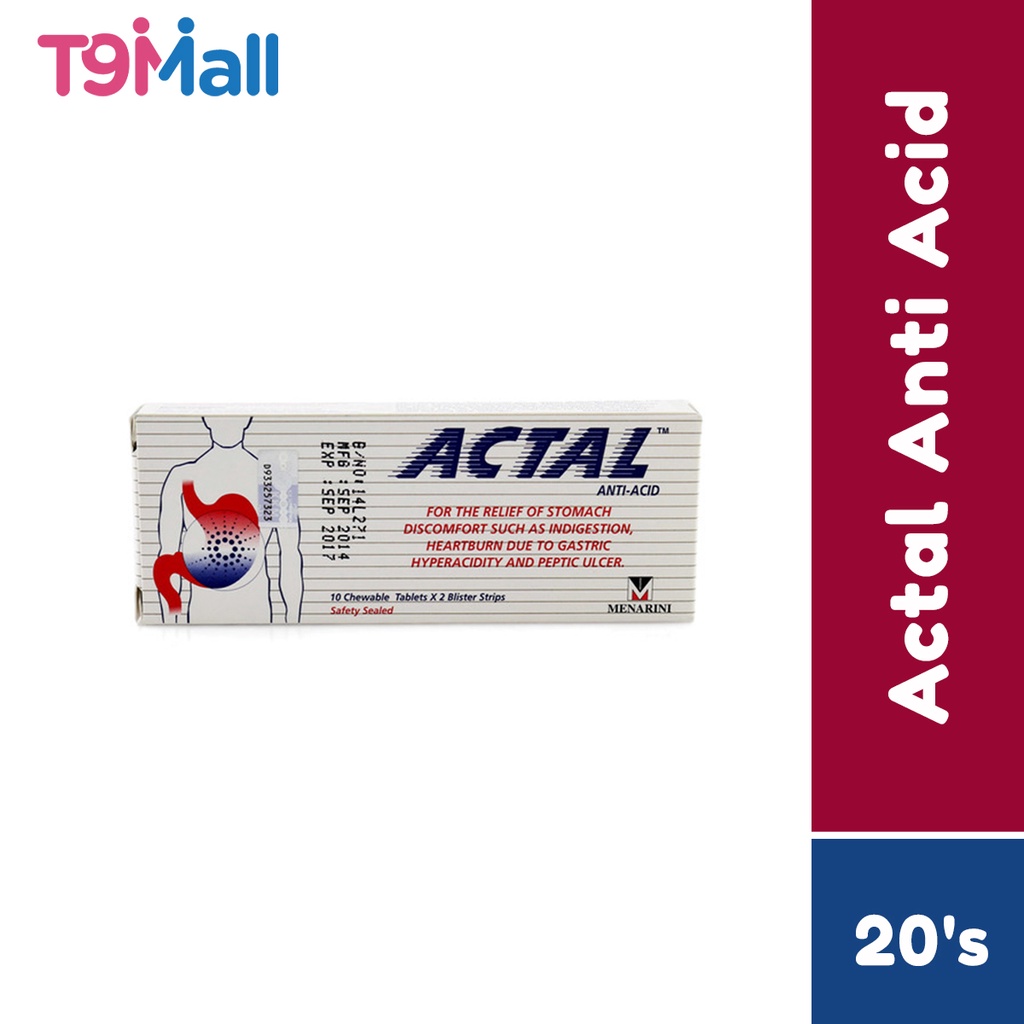 Actal Anti Acid (White) 20's - Relief Stomach Discomfort | Shopee Malaysia