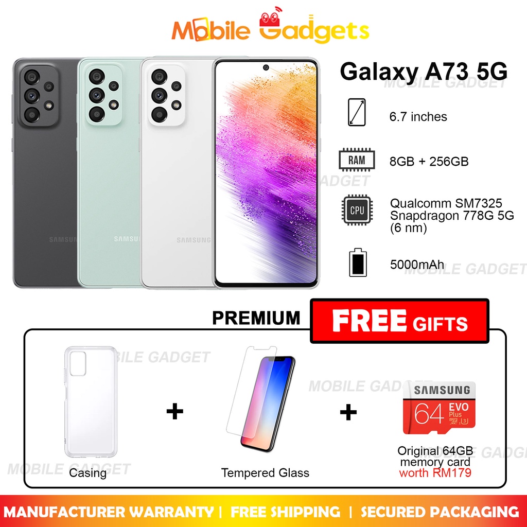 Samsung Galaxy A73 5G (8GB+256GB) Smartphone | Original New Set | 1 ...