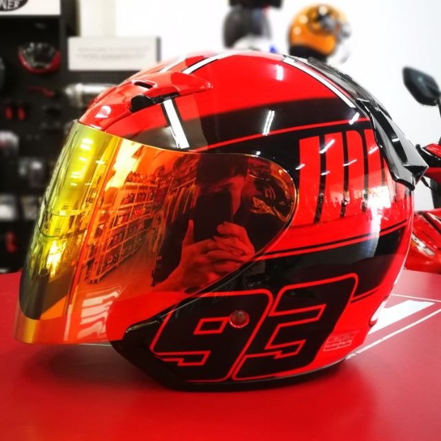 TSR Marc Marquez MM93 Honda Repsol JF3 Helmet Replica Shoei HRC RS150 ...