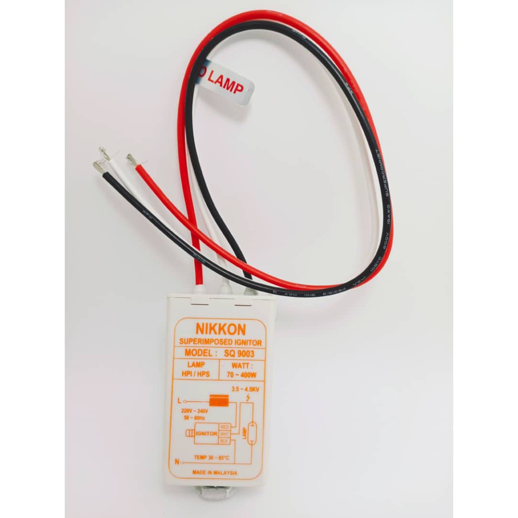 NIKKON IGNITOR SQ9003 MH/HPS 70W-400W (NYLON CASING) | Shopee Malaysia