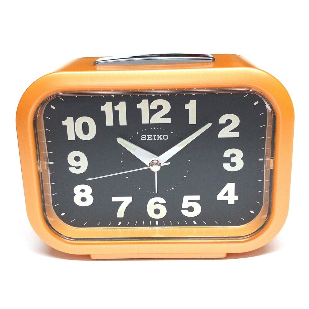 Seiko QHK026E Japan Quartz Bell-Snooze-Light Alarm Clock (Metallic ...