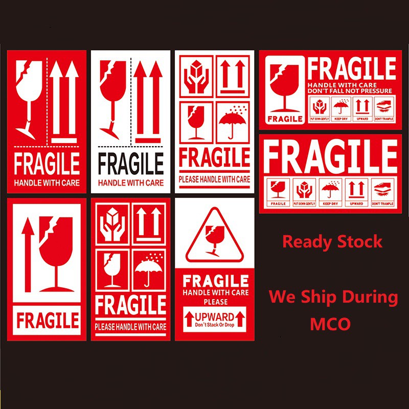 (Ready Stock) Fragile Sticker Courier Sticker | Shopee Malaysia