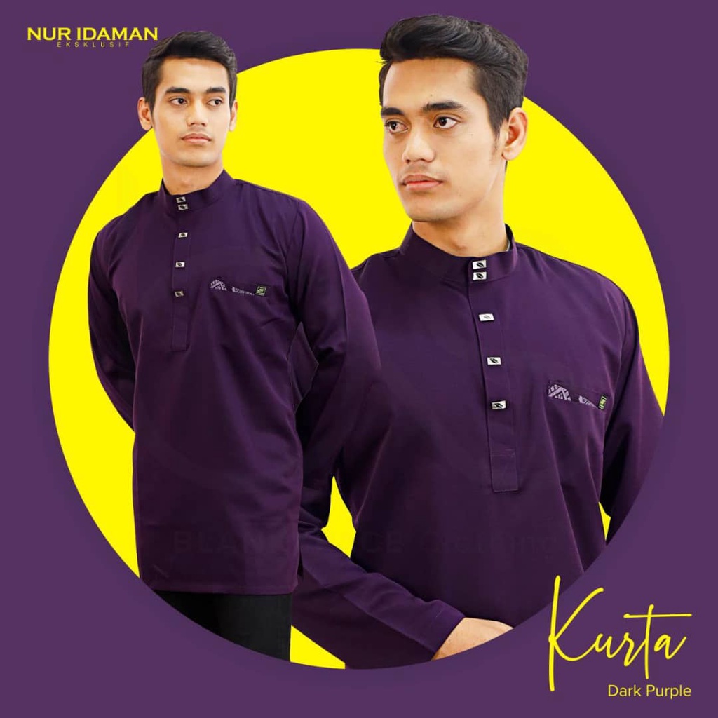 ( KURTA DARK PURPLE ) Kurta Moden NUR IDAMAN EXCLUSIVE | Shopee Malaysia