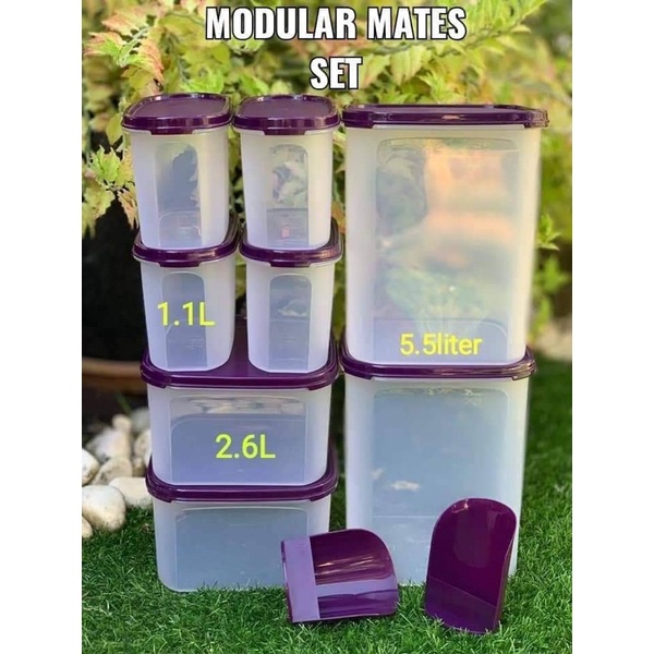 Tupperware Modular Mates Square Series Airtight Durable Liquid Tight ...