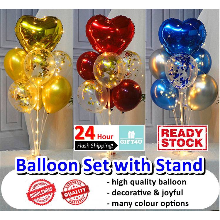Balloon Set wit Balloon Stand Happy Birthday Decoration Set for Party ...