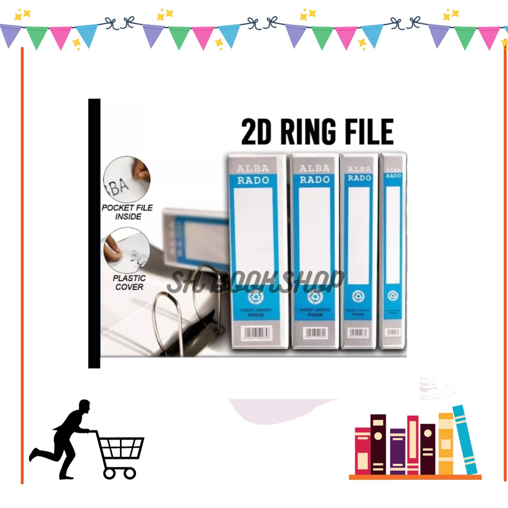 Alba rado 25mm/40mm/50mm/65mm PVC 2D White Ring File A4 Insert Binder ...